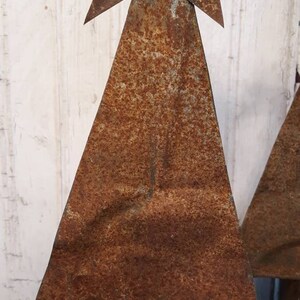 Christmas Trees Created Out of Antique Tin Set of 3 Rustic Primitive ...