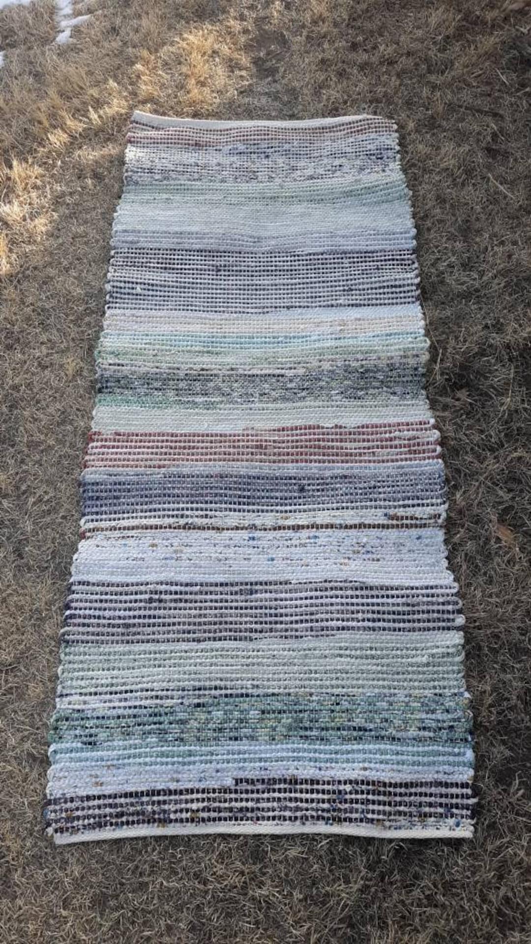 Rustic Rug Runner 58 X 24 Inches Hand Woven Farmhouse Country Home ...