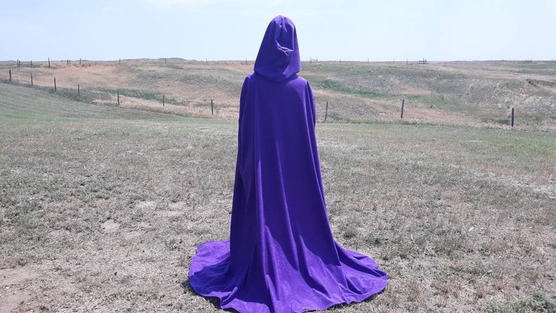 Violet Purple Halloween Hooded Cloak Renaissance Clothing | Etsy