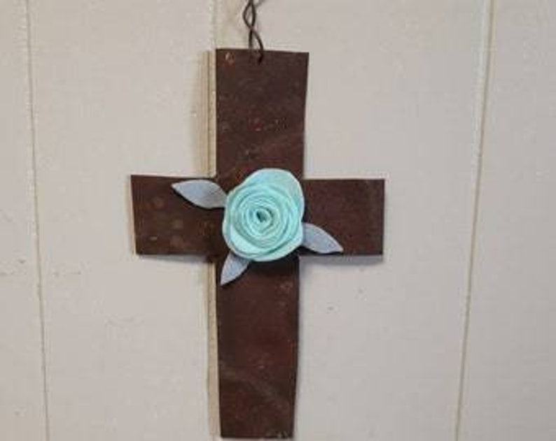 Rusty Tin Cross Antique Tin Upcycled From Barn Roof Rustic - Etsy