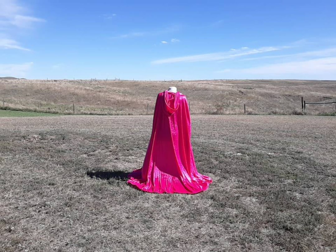 Hot Pink Velvet Valentine's Day Cloak Fuscia Princess Wedding Cape ...