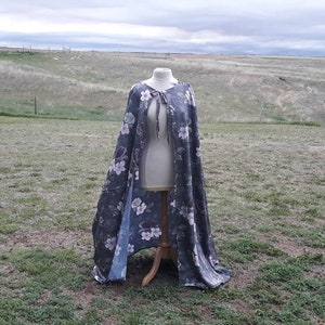 Silver Grey Cloak Satin Cape Renaissance Costume Wedding Cape Cosplay ...