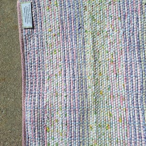 Pastel Rag Rug Hand Woven Rustic Farmhouse Decor 29 X 19 Primitive ...