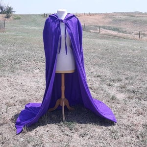Violet Purple Halloween Hooded Cloak Renaissance Clothing Medieval ...
