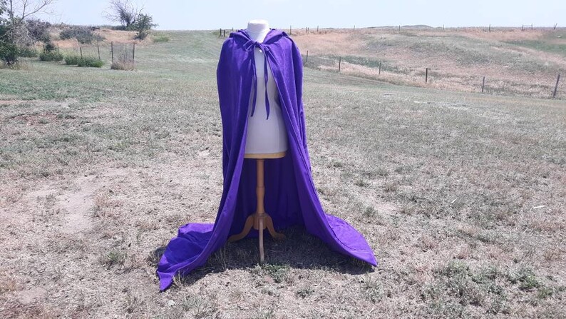 Violet Purple Halloween Hooded Cloak Renaissance Clothing - Etsy