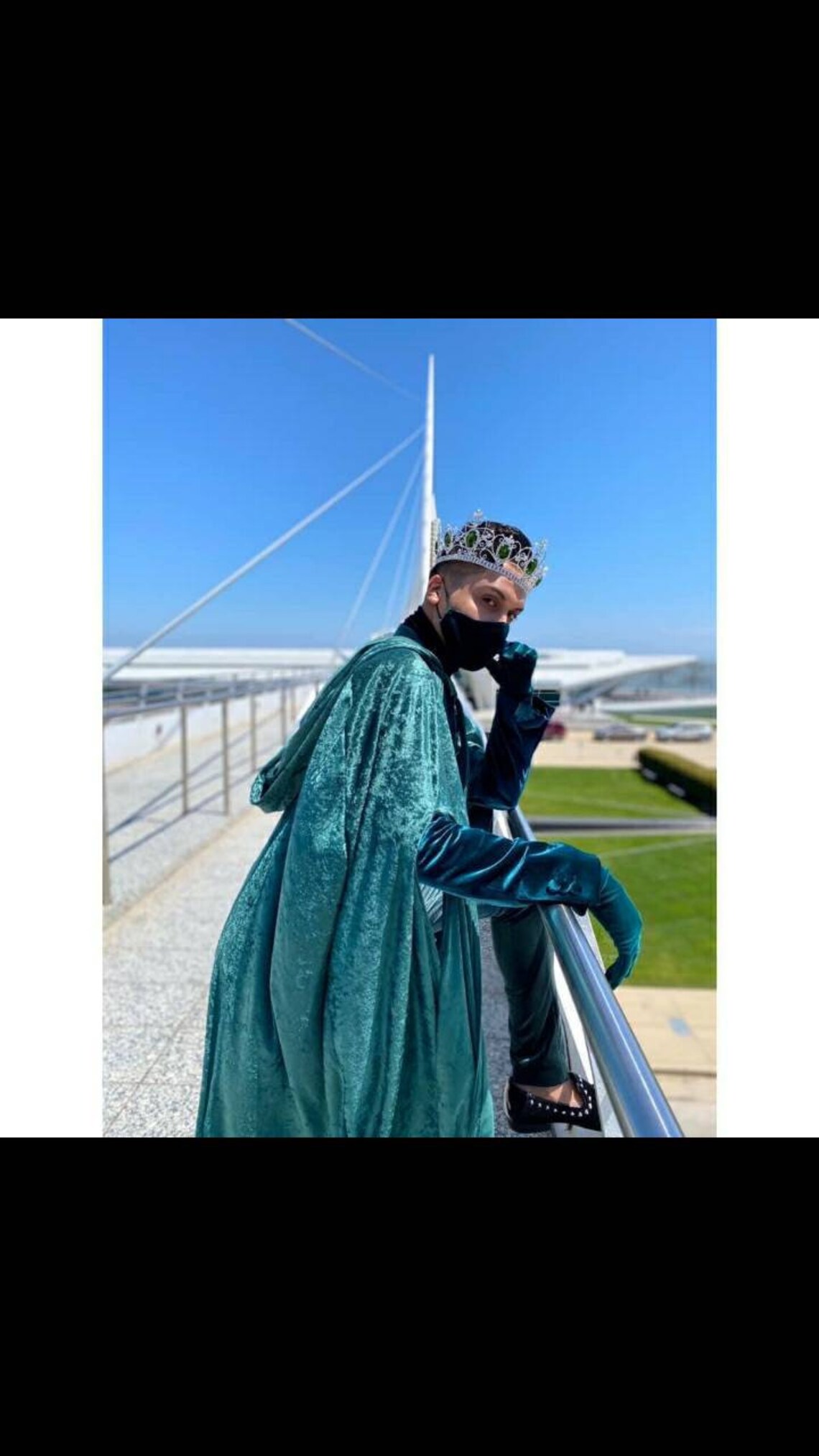 Teal Turquoise Cloak Hooded Halloween Cape Trick or Treat | Etsy