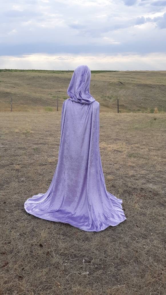 Purple Lilac Hooded Bridal Cloak Adult Halloween Costume | Etsy