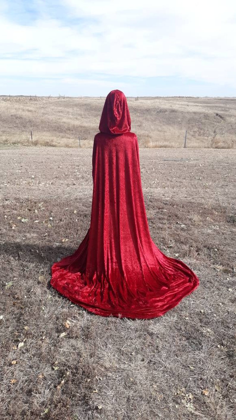 Red Velvet Valentine's Day Cloak Little Red Riding Hood - Etsy