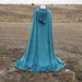 Teal Turquoise Cloak Hooded Halloween Cape Trick or Treat Medieval ...