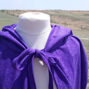 Violet Purple Halloween Hooded Cloak Renaissance Clothing Medieval ...
