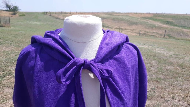 Violet Purple Halloween Hooded Cloak Renaissance Clothing | Etsy