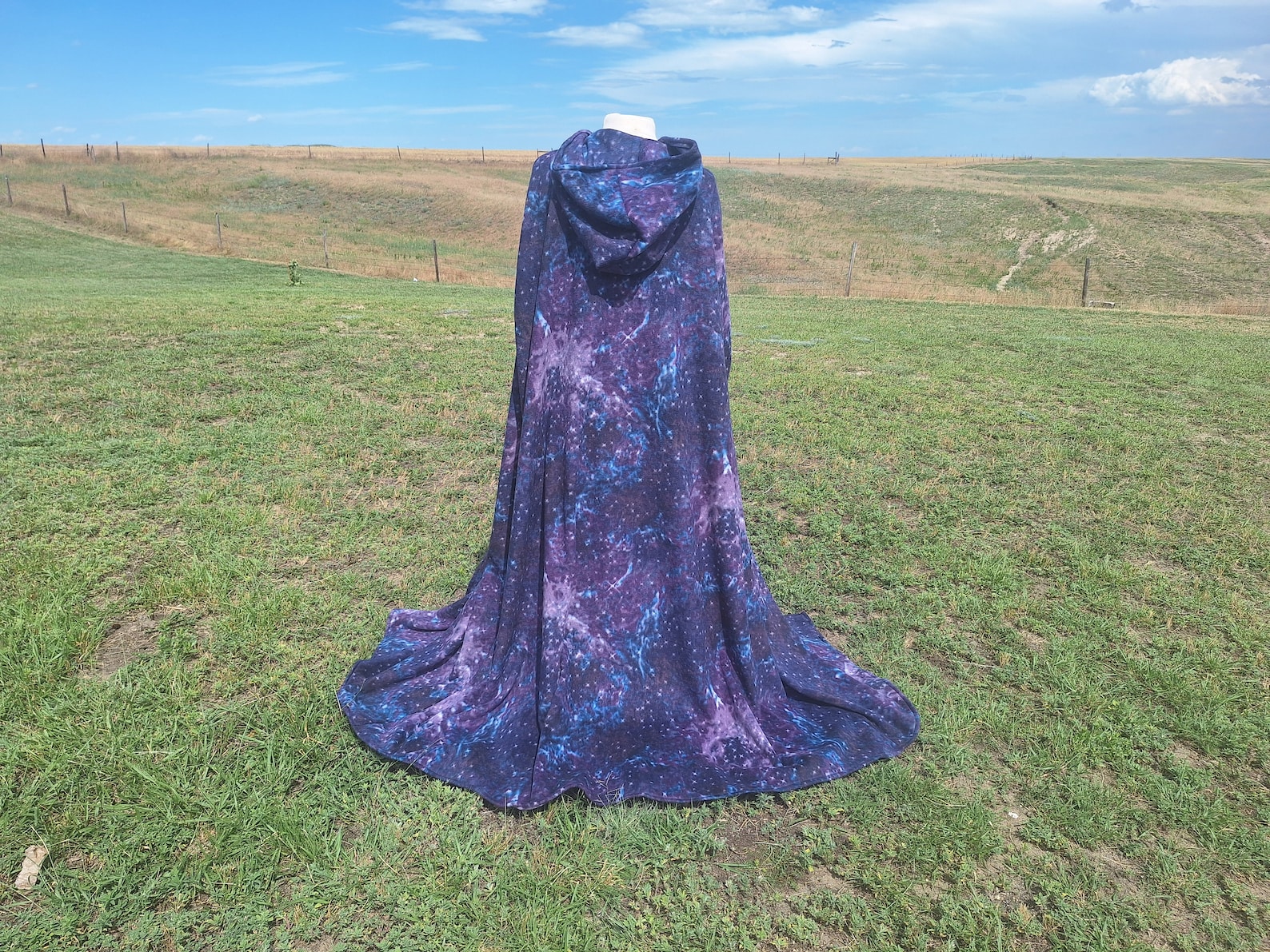 Purple Galaxy Fleece Hooded Cloak: Adult Halloween Costume - Etsy
