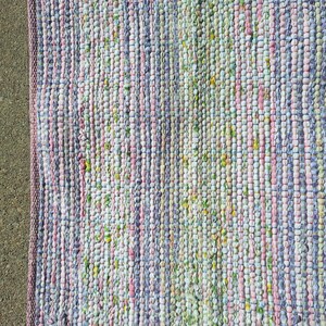 Pastel Rag Rug Hand Woven Rustic Farmhouse Decor 29 X 19 Primitive ...