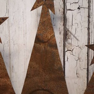 Christmas Trees Created Out of Antique Tin Set of 3 Rustic Primitive ...