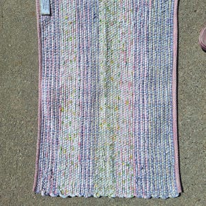 Pastel Rag Rug Hand Woven Rustic Farmhouse Decor 29 X 19 Primitive ...