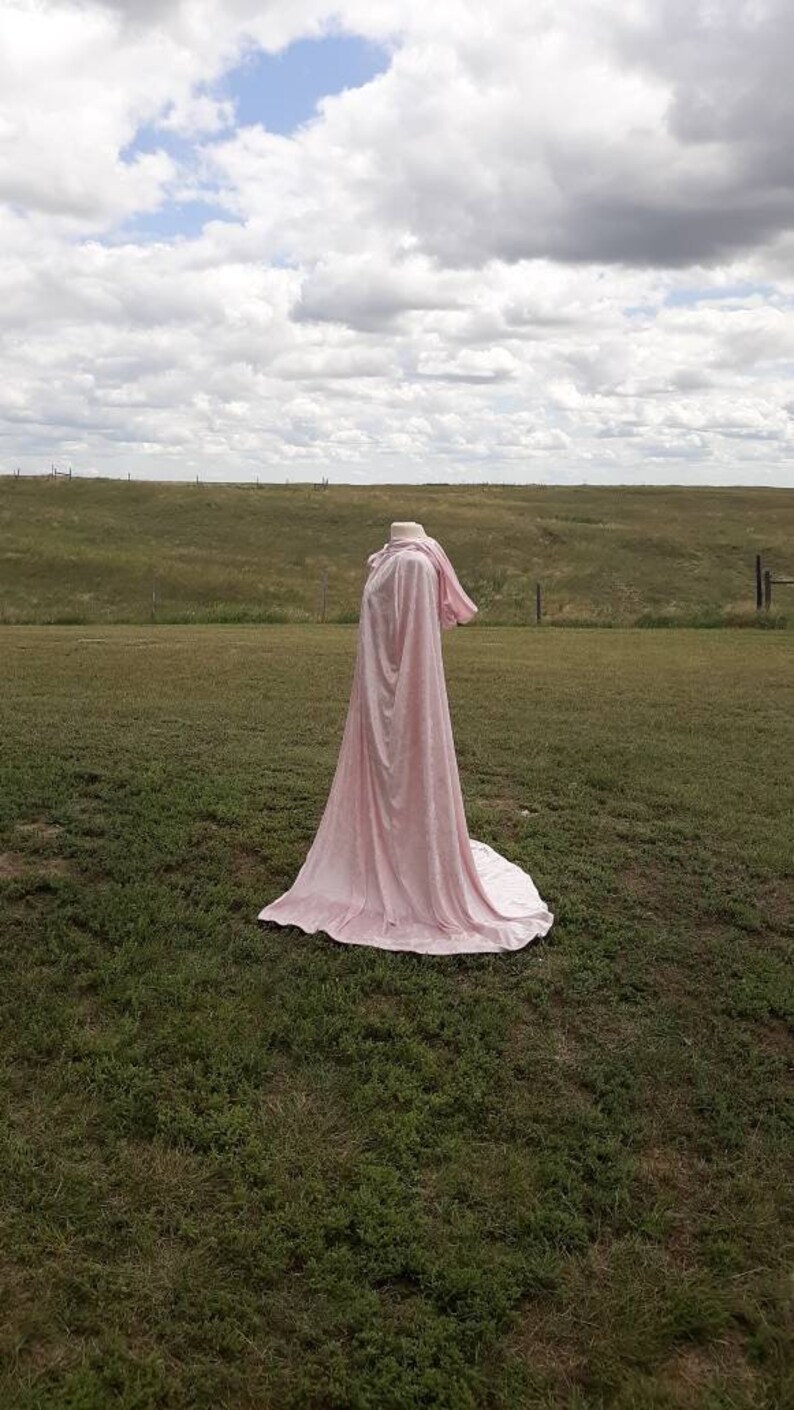Pink Cloak Hooded Cape Velvet Renaissance Medieval Halloween | Etsy