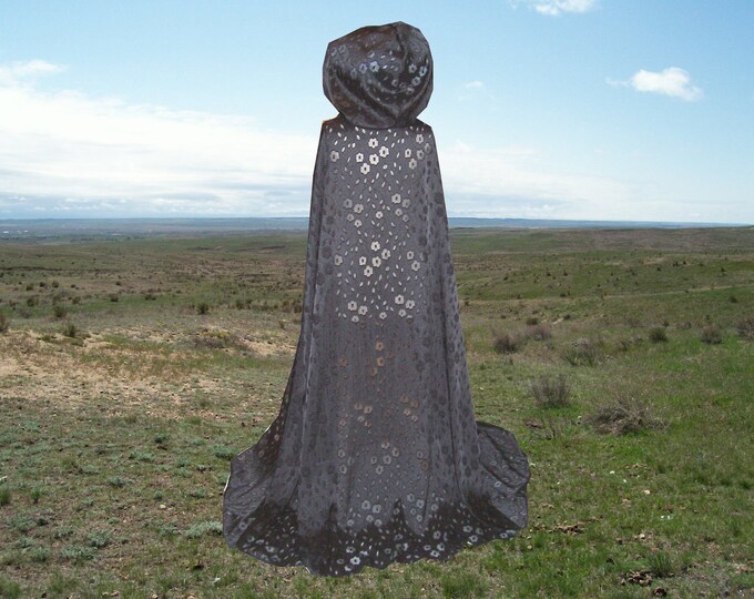 Cloak Cape Black Floral Cutout Renaissance Wedding - Etsy