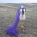 Purple Violet Cape Halloween Costume Hooded Cloak Renaissance Medieval ...