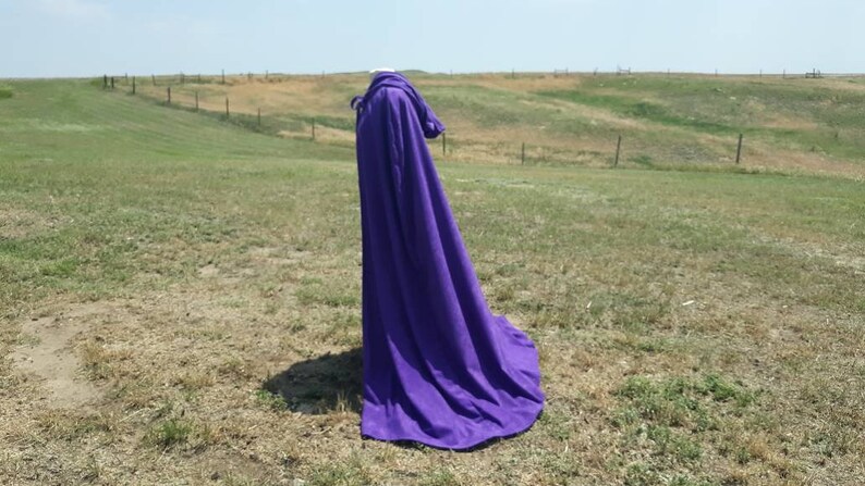Violet Purple Halloween Hooded Cloak Renaissance Clothing | Etsy