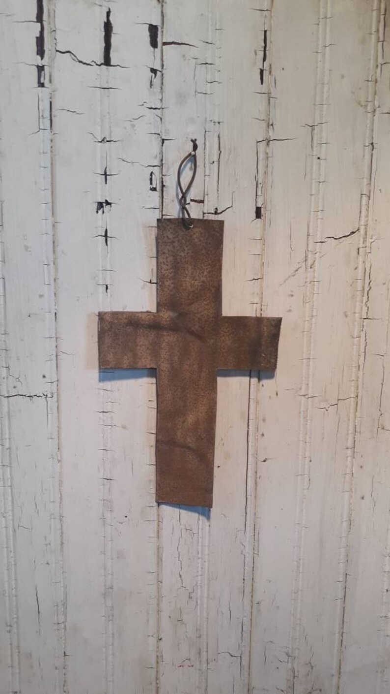 Rusty Tin Cross Antique Tin Upcycled From Barn Roof Rustic - Etsy