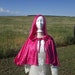 Hot Pink Velvet Bridal Capelet Hooded Wedding Cloak Fuscia Cape Adult ...