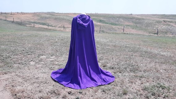 Violet Purple Halloween Hooded Cloak Renaissance Clothing | Etsy