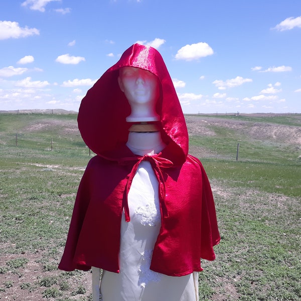 Red Hooded Cape - Etsy