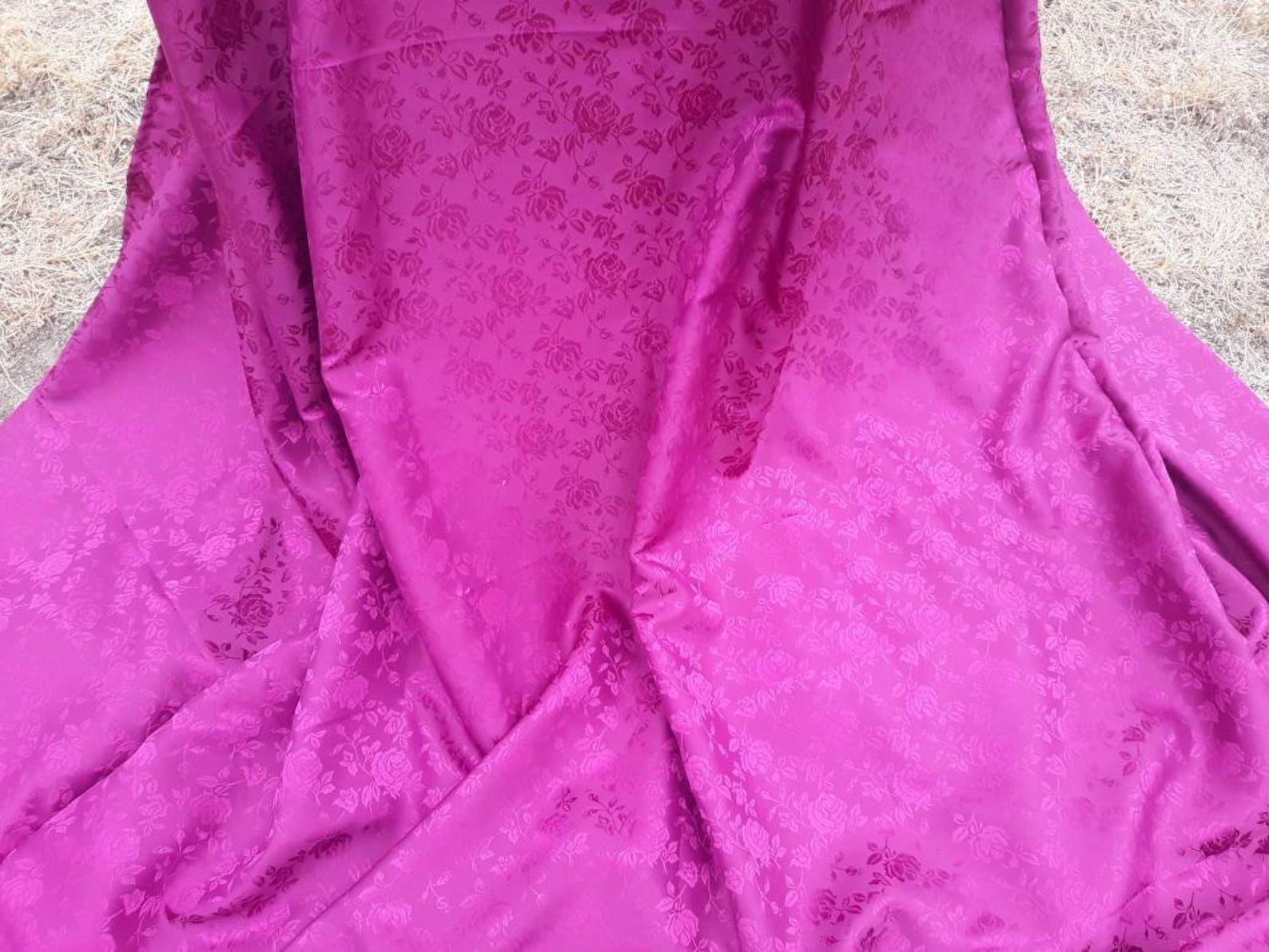 Burgundy Floral Brocade Hooded Cloak Wedding Cape Medieval - Etsy
