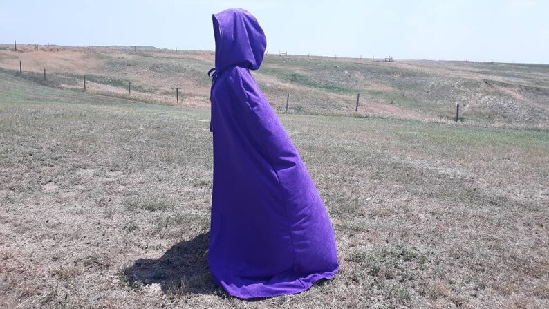 Violet Purple Halloween Hooded Cloak Renaissance Clothing | Etsy