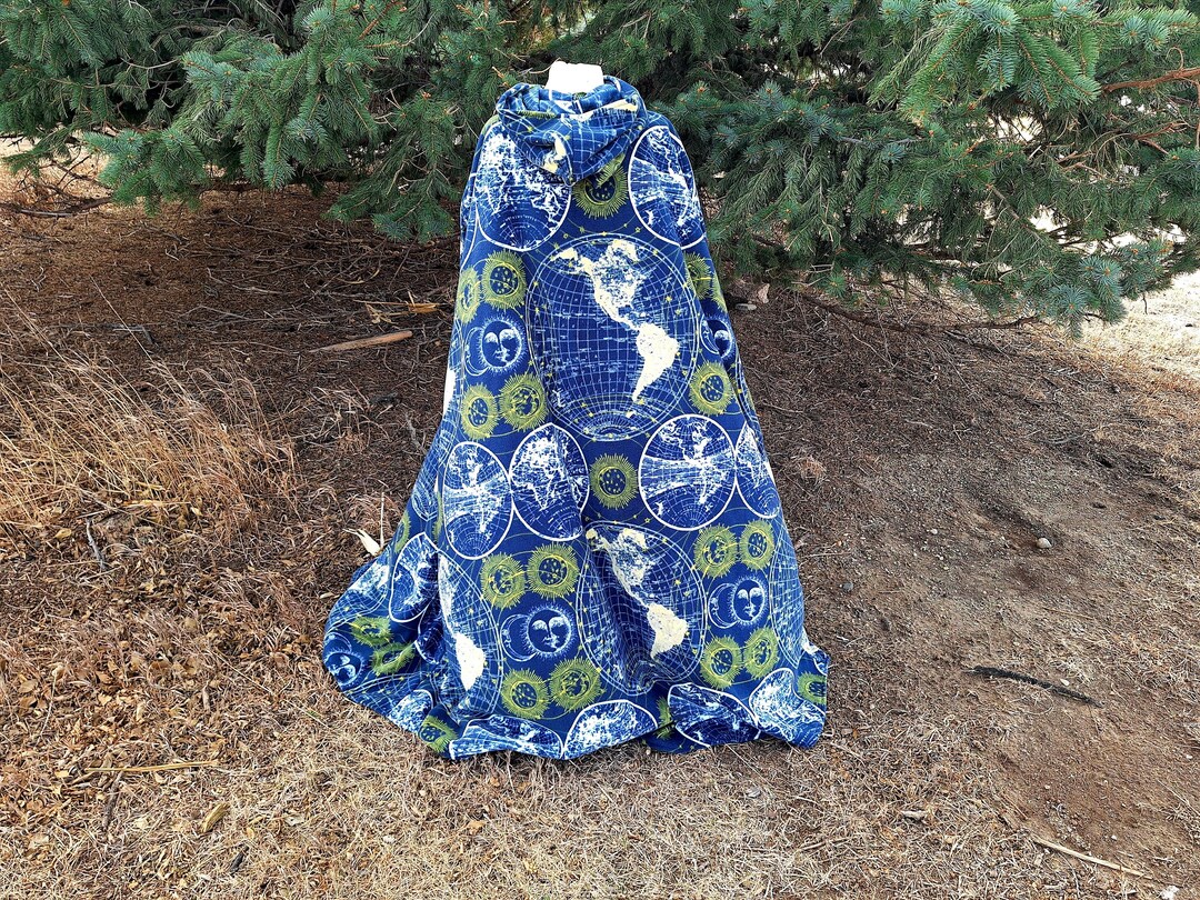 Blue Galaxy Hooded Cape: Adult Costume, Renaissance Festival - Etsy