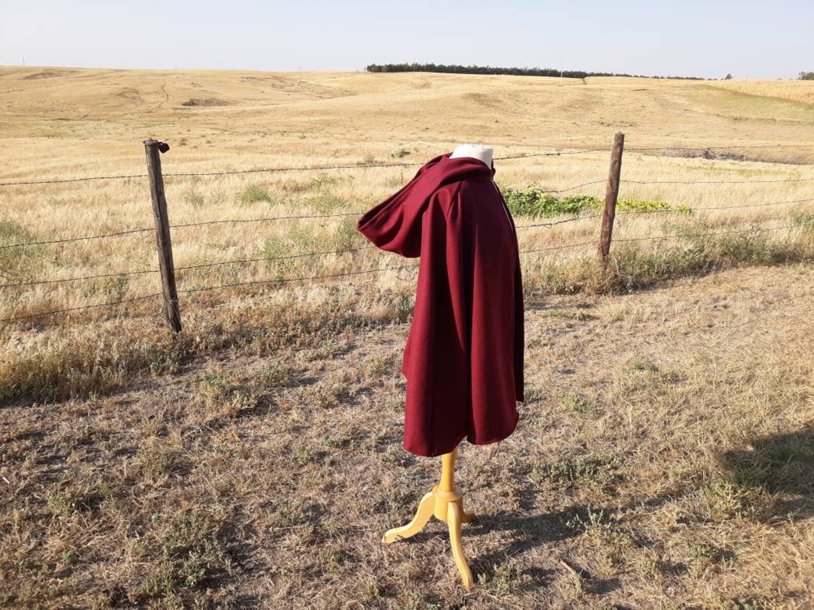 Wine Wool Hooded Cloak Halloween Costume Burgundy Wedding Cape - Etsy