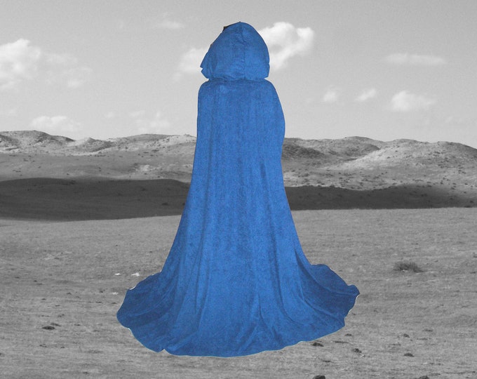 Blue Ocean Hooded Cloak Cape renaissance Gothic Medieval wedding ...