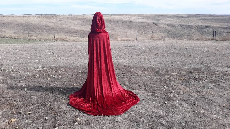 Red Velvet Valentine's Day Cloak Little Red Riding Hood - Etsy
