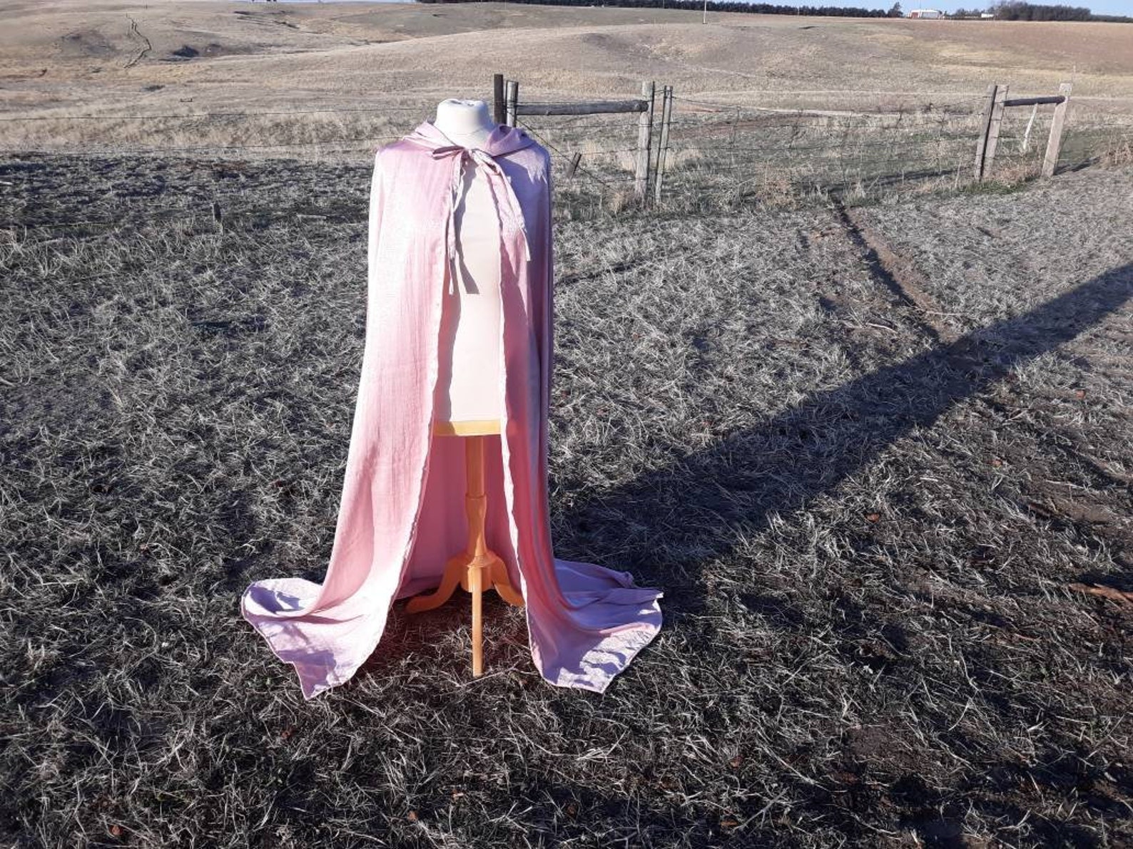 Dusty Pink Rose Satin Wedding Cloak Bridal Cape Handfasting - Etsy