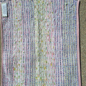 Pastel Rag Rug Hand Woven Rustic Farmhouse Decor 29 X 19 Primitive ...