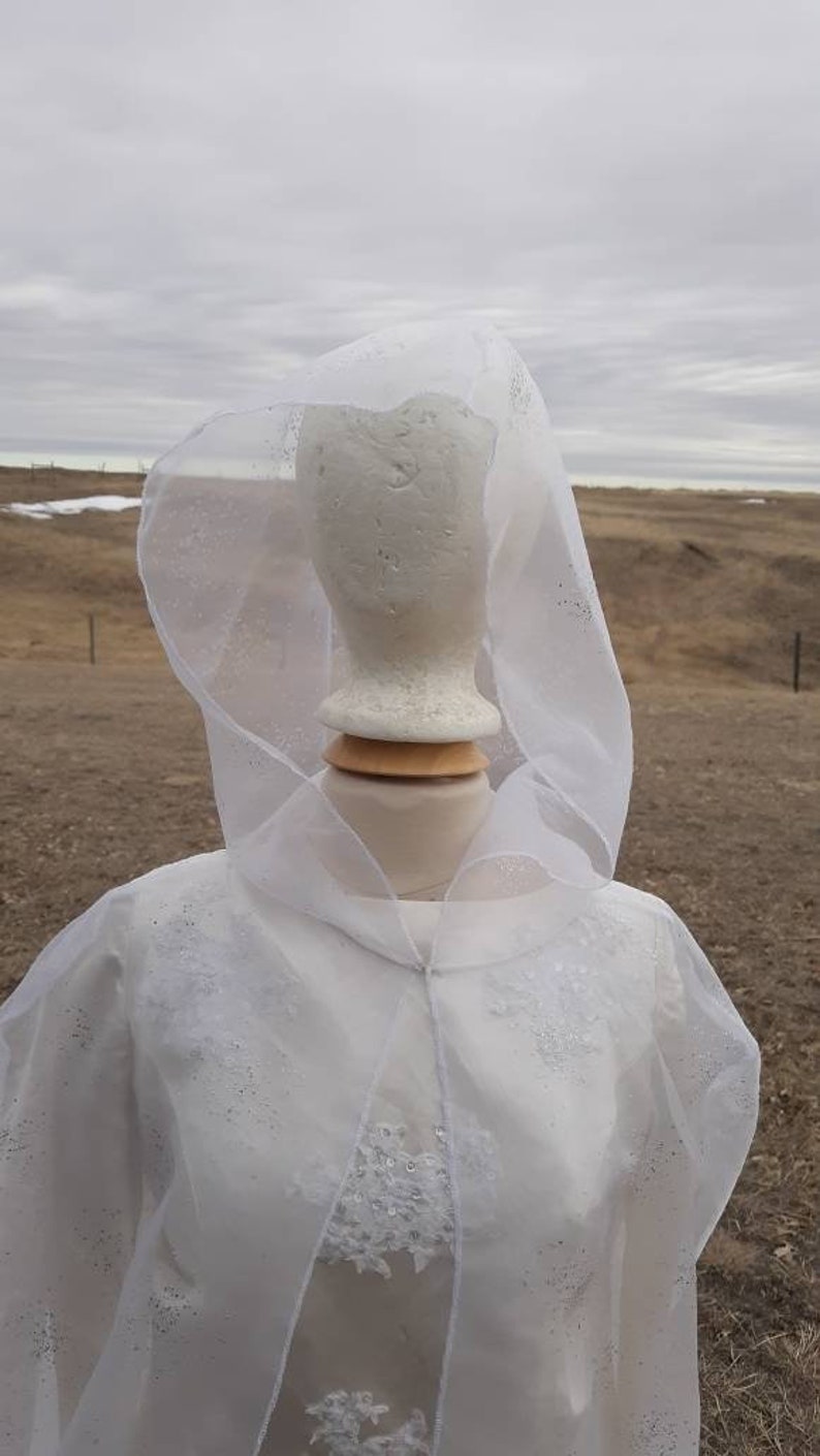 White Bridal Cloak Wedding Cape Renaissance Medieval Fairy | Etsy