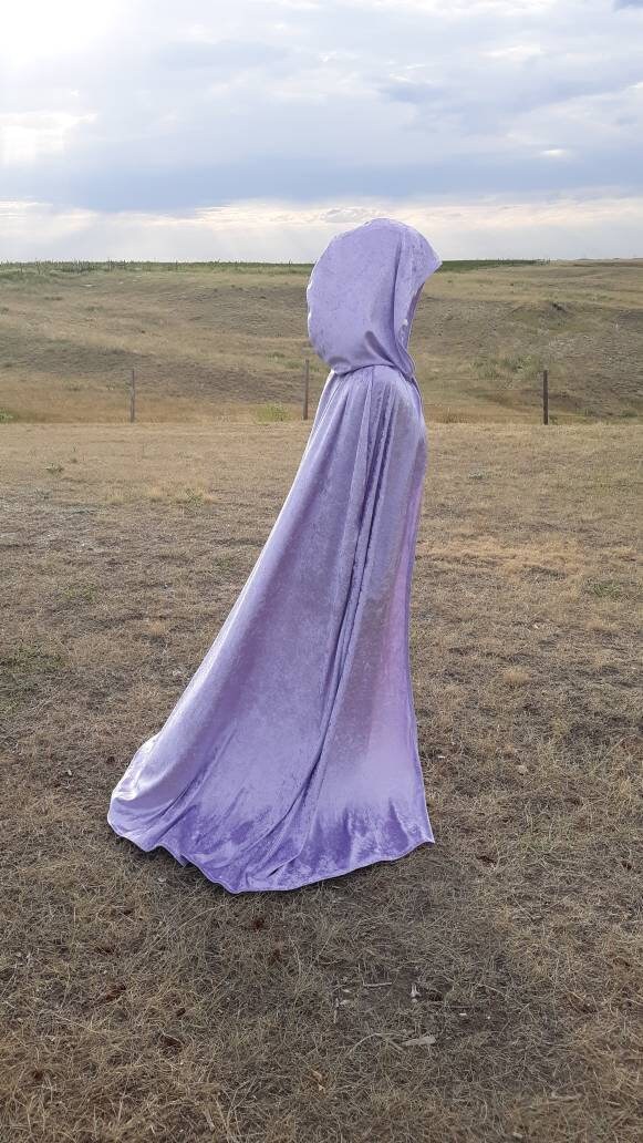 Purple Lilac Hooded Bridal Cloak Adult Halloween Costume | Etsy