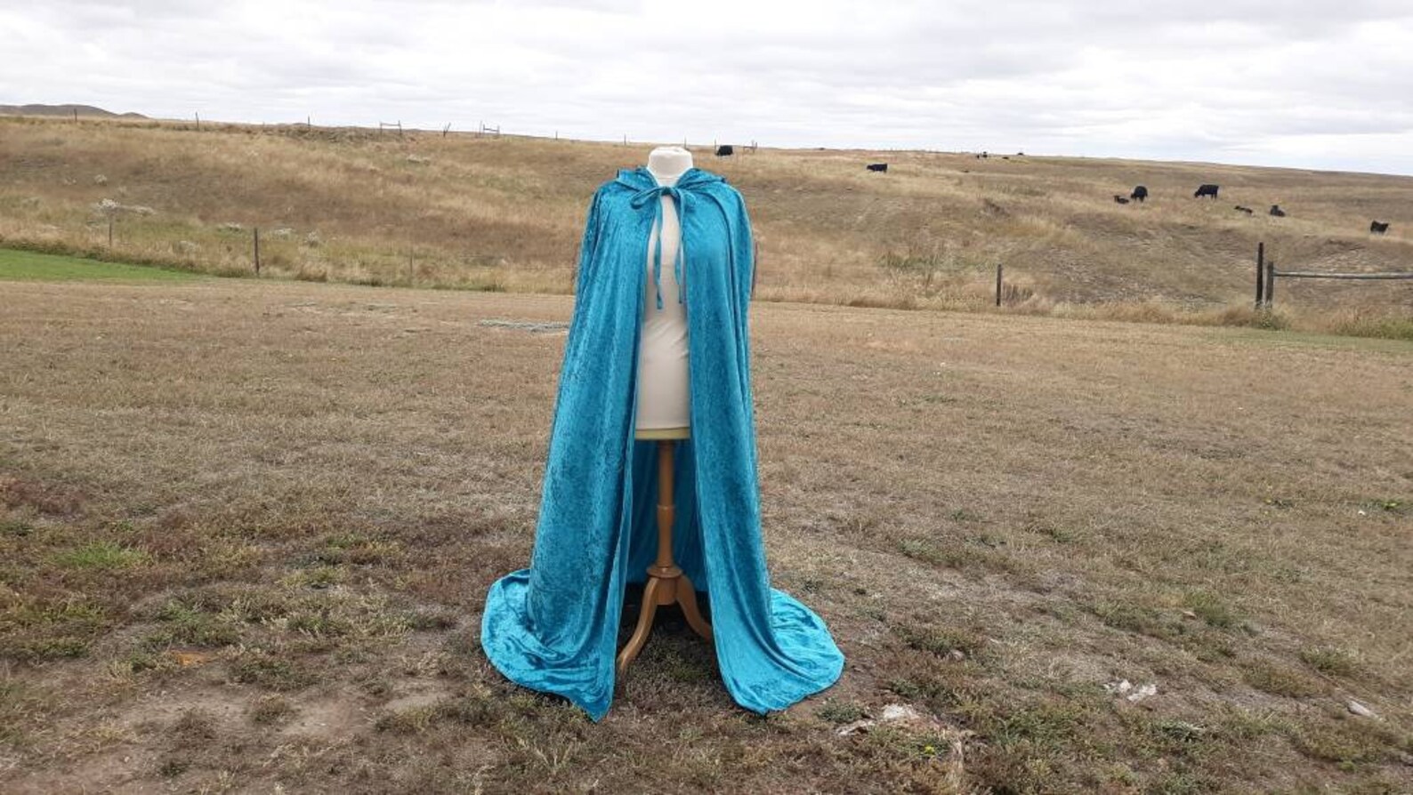Teal Turquoise Cloak Hooded Halloween Cape Trick or Treat - Etsy
