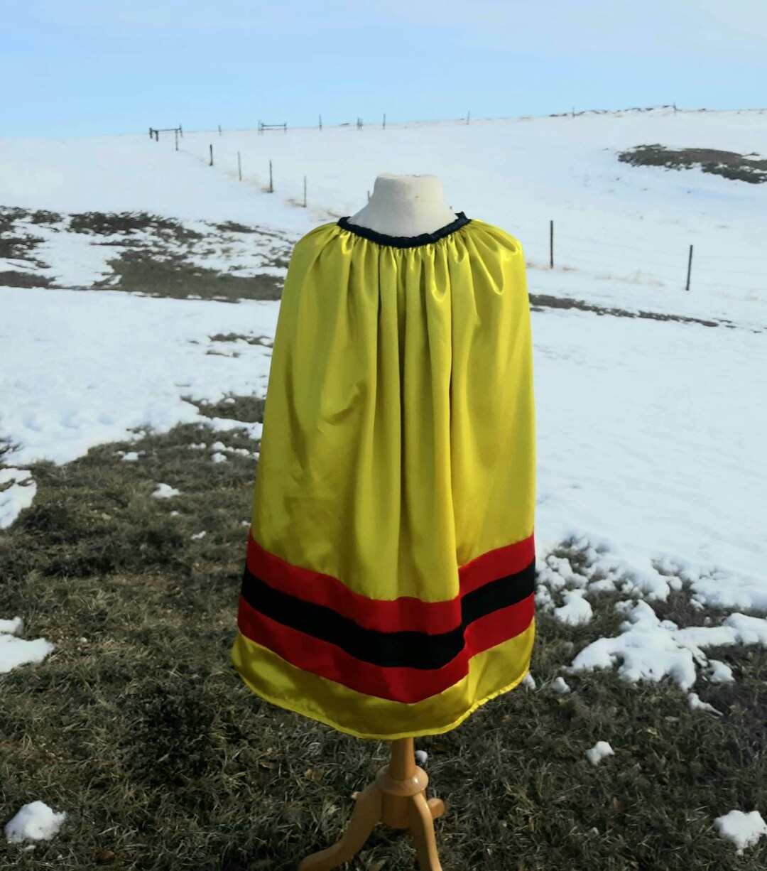 Superhero Cape Yellow Striped Satin Cape Adult Halloween Costume Comic ...