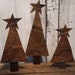 Christmas Trees Created Out of Antique Tin Set of 3 Rustic - Etsy