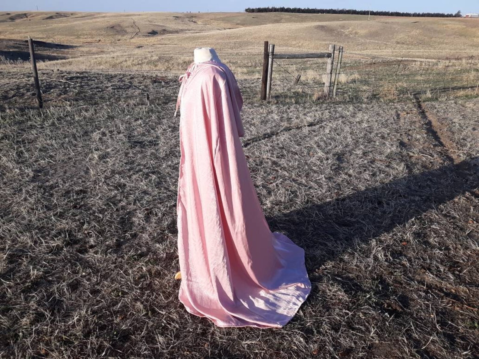 Dusty Pink Rose Satin Wedding Cloak Bridal Cape Handfasting - Etsy