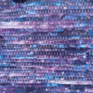 Purple Blue Rag Rug Hand Woven Rustic Farmhouse Decor 29 X 19 Primitive ...