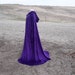 Purple Velvet Halloween Cloak Renaissance Costume Medieval Wedding Cape ...