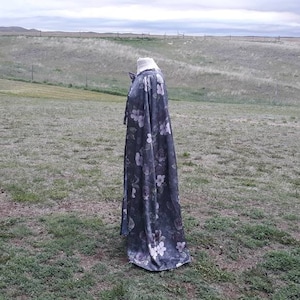 Silver Grey Cloak Satin Cape Renaissance Costume Wedding Cape Cosplay ...