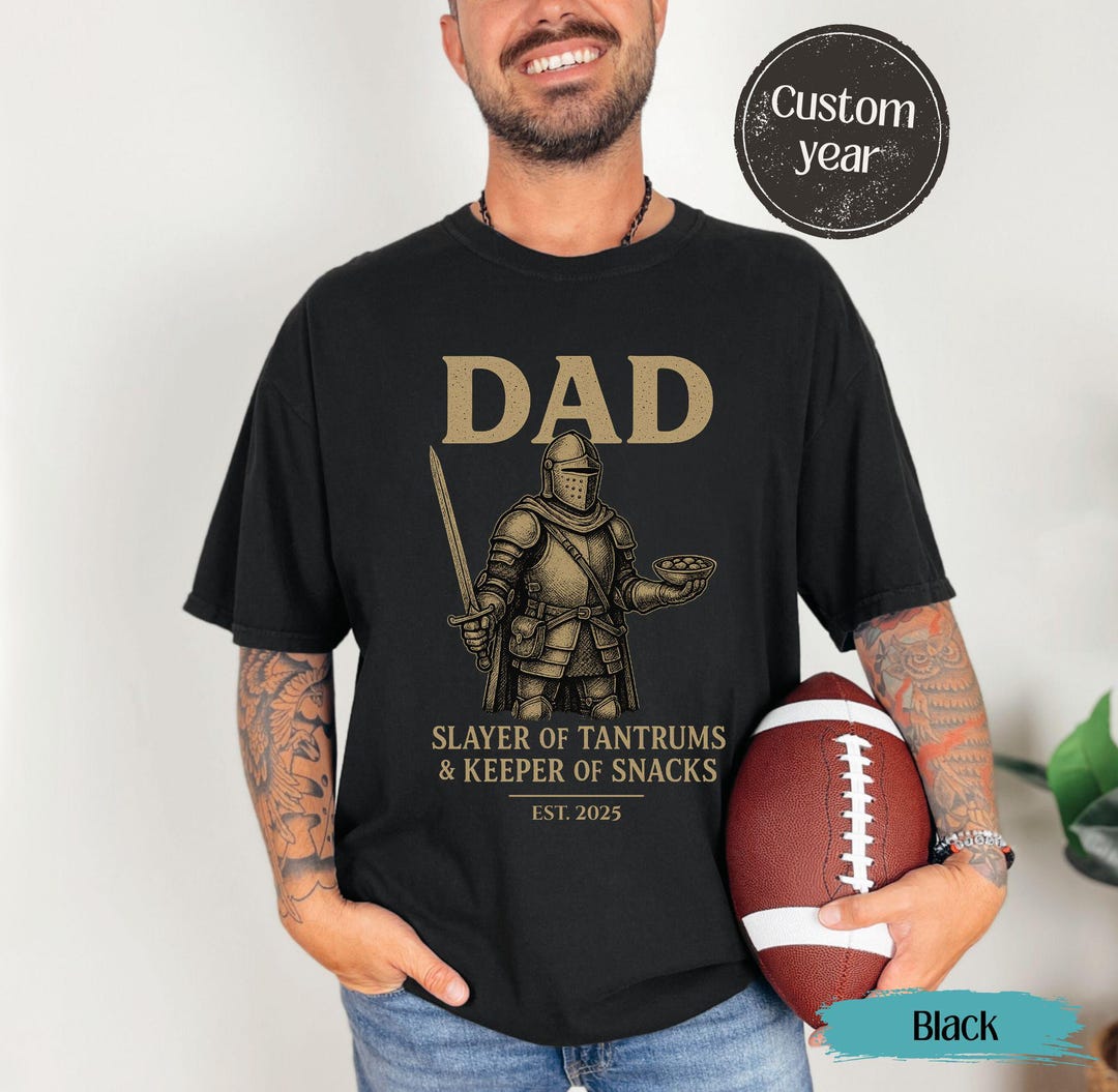 Medieval Dad Shirt With Custom Year, Dad Knight Shirt, DAD Slayer of ...