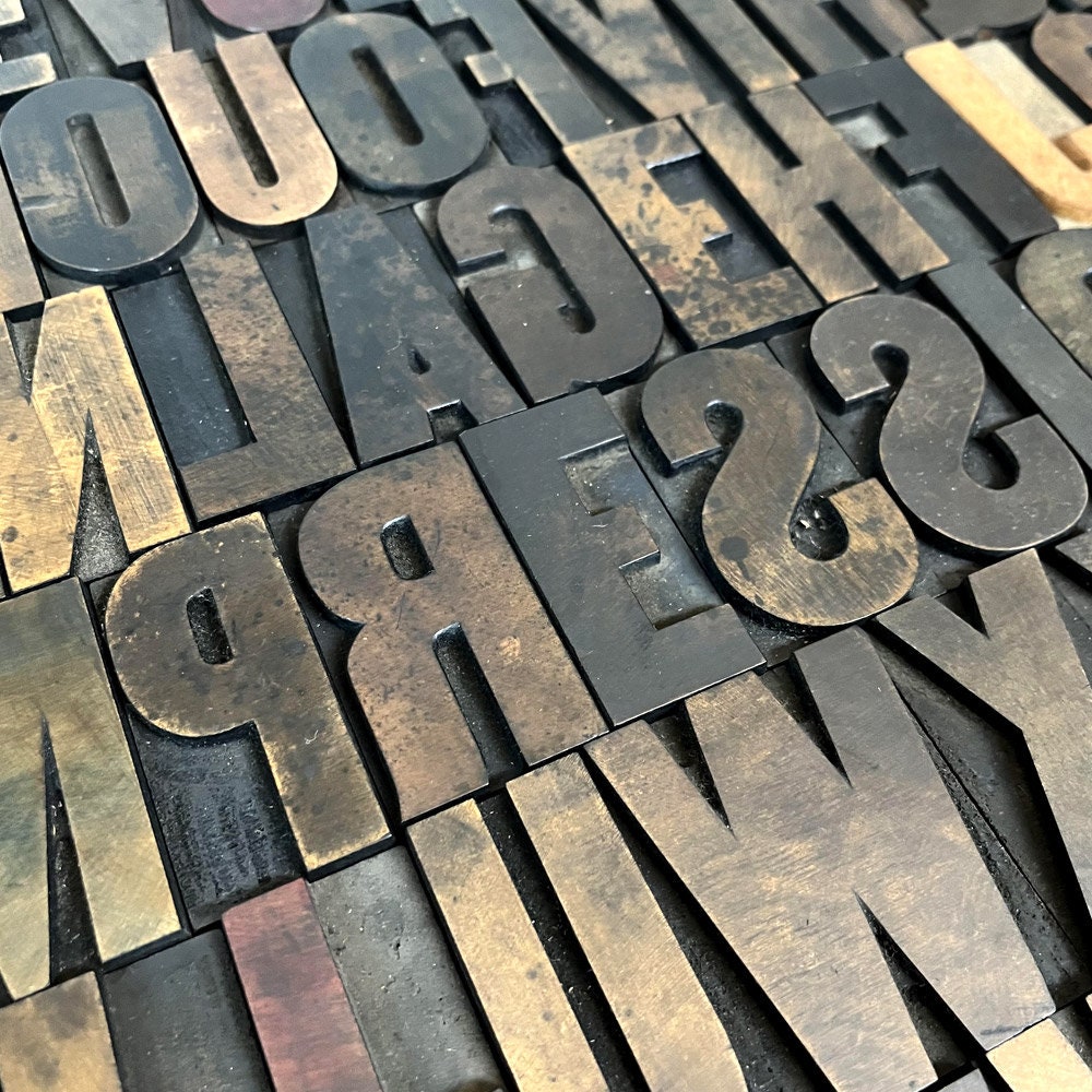 2 1/2 Inch Letterpress Wood Letters, Vintage Wooden Letterpress Blocks ...