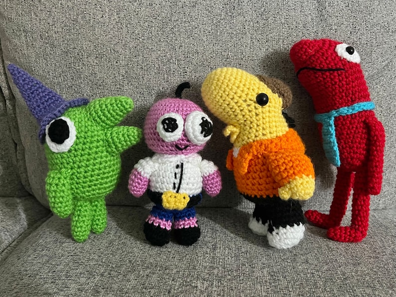 Smiling Friends Plushies Glep, Alan, Pim, Charlie Crochet Amigurumi - Etsy