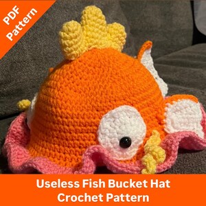 Useless Fish Bucket Hat Crochet Pattern - Etsy