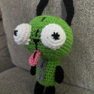 Gir Invader Zim Inspired Amigurumi Crochet Plushie and Bucket Hat - Etsy