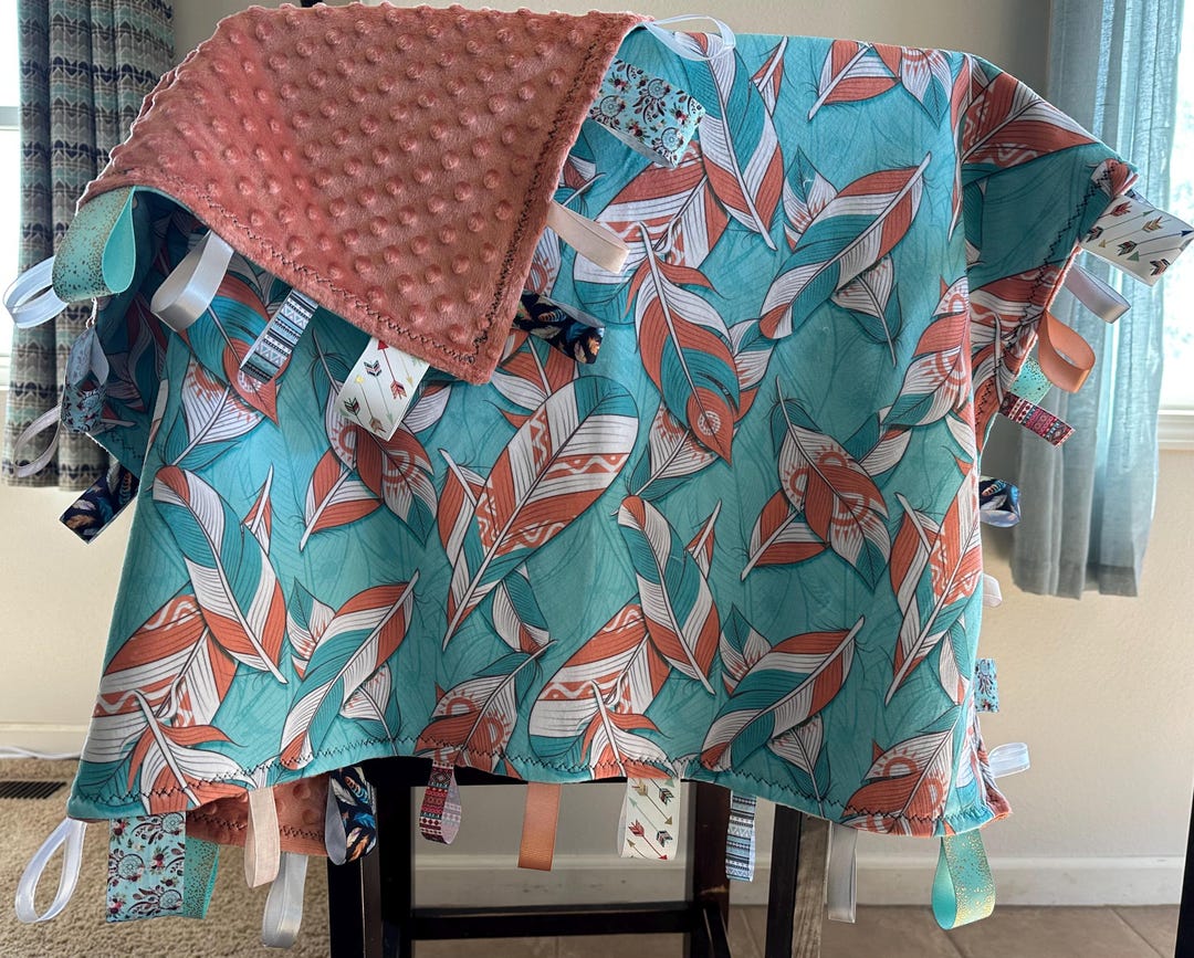 Custom Baby Ribbon Blanket Western Print - Etsy